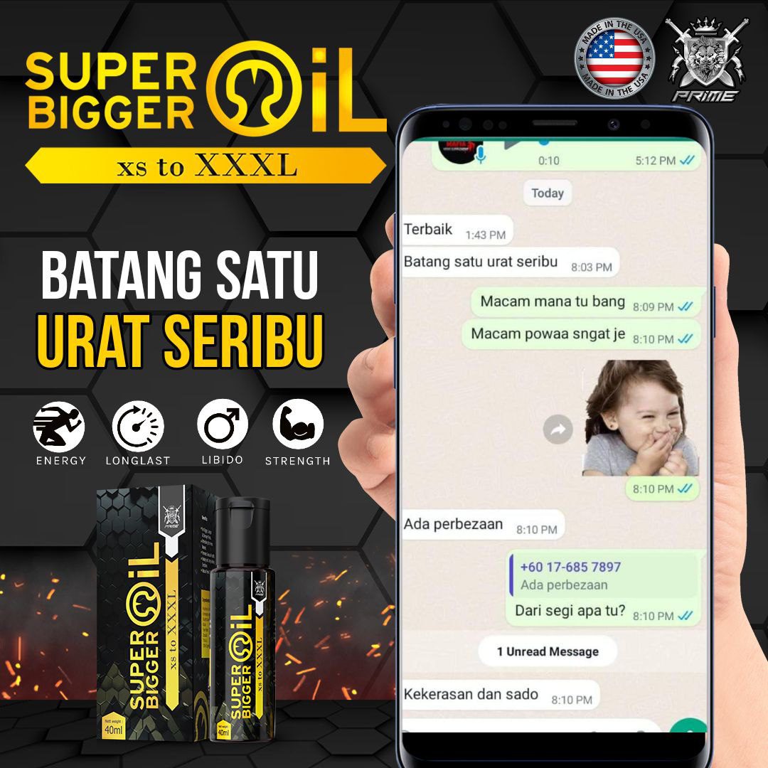 Super Bigger Oil Minyak Untuk Zakar BESAR,PANJANG, KUAT DAN TAHAN LAMA ...